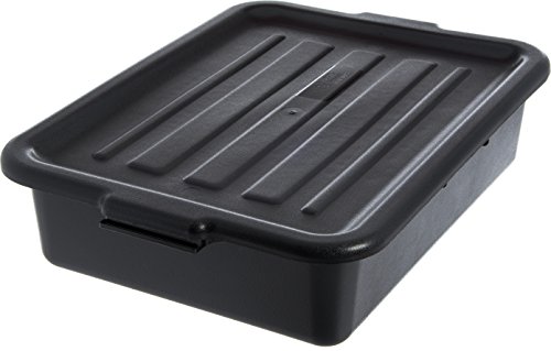 Carlisle FoodService Products N4401003 Comfort Curve™ Ergonomic Wash Basin Tote Box, 5" Deep, Black