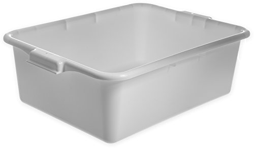 Carlisle FoodService Products N4401102 Comfort Curve™ Ergonomic Wash Basin Tote Box, 7" Deep, White