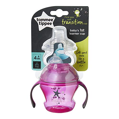 Tommee Tippee First Sips Soft Transition Cup, 4+ months – (Pack of 1) (Colors May Vary)