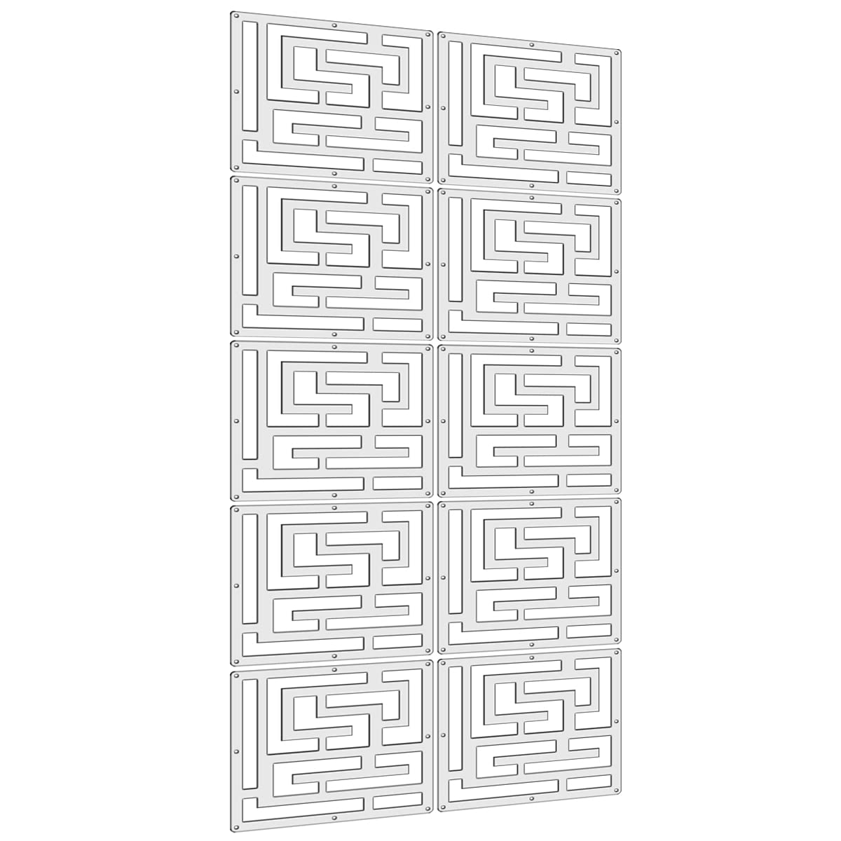 Lchen Hanging Room Divider Panel,10 Pieces Hanging Wall Divider Room Partition Wood-Plastic Thick Hanging Panel Screen Home Office Decoration(ML-S-10Panels)
