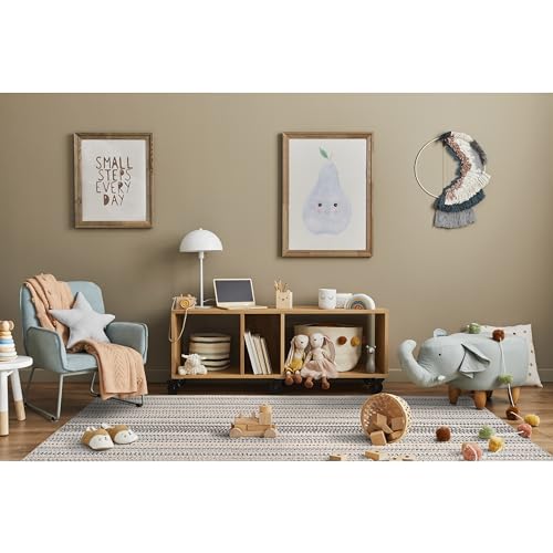Garland Rug Carnival Stripe Assorted Earth Tone 12'x12' Modern Stain Resistance Area Rug