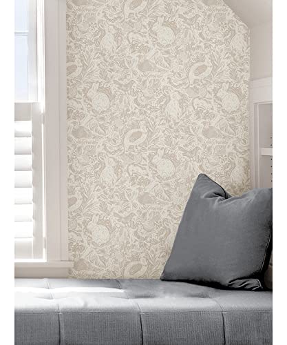 Cream Terrene Peel & Stick Wallpaper