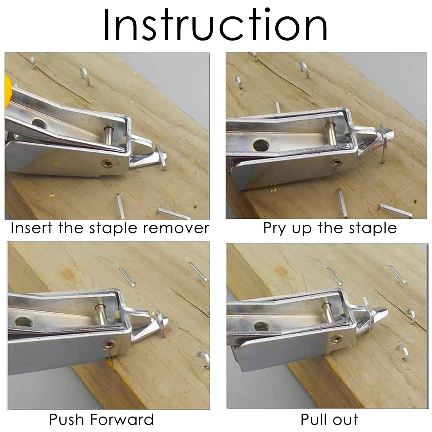 Alimtee 6 Pcs Staple Removers Heavy Duty Staple Puller, Upholstery Tool Industrial Staple Remover for Furniture, Floor, Carpet, Carton (6 Pack) (6 Pack)