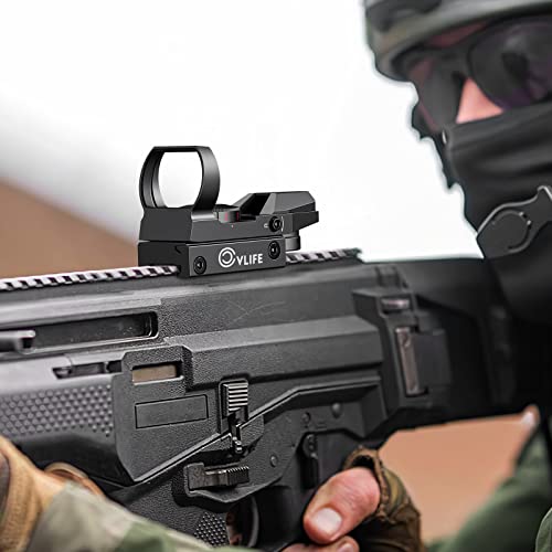 CVLIFE 1X22X33 Red Green Dot Gun Sight Riflescope Reflex Sight for 20mm Rail