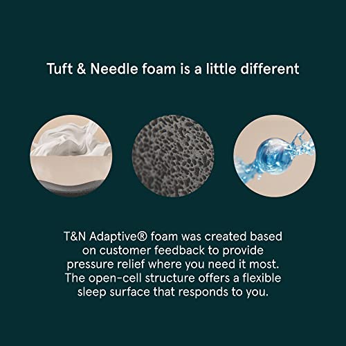 Tuft & Needle 2023 Mint Hybrid Medium Plush Full Size Mattress in a Box, Cooling Adaptive Foam, Pocketed Coil Support, 100 Night Trial, Fiberglass Free, CertiPUR-US, 10-Year Limited Warranty