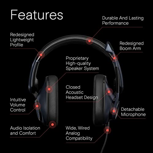EPOS H6Pro - Closed Acoustic Gaming Headset with Mic - Over-Ear Headset β Lightweight - Lift-to-Mute - Xbox Headset - PS4 Headset - PS5 Headset - PC/Windows Headset - Gaming Accessories (Black)