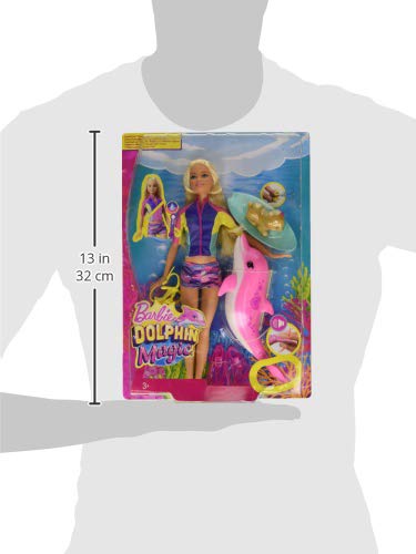 Barbie Doll with Color-Change Top, Puppy Squirt Toy and Dolphin with Sounds