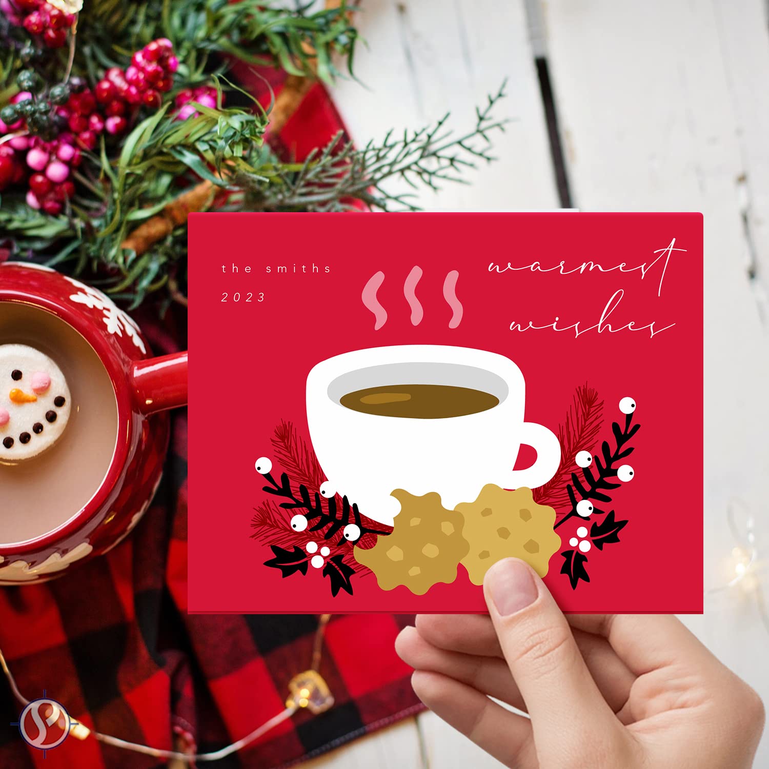 Blank Red A2 (4.25" x 5.5") Cards with Green Envelopes β Great for Customized and Personalized Holiday, Christmas and New Year Greetings, Party Invitations, Thank You Cards and Announcements β 25 SETS