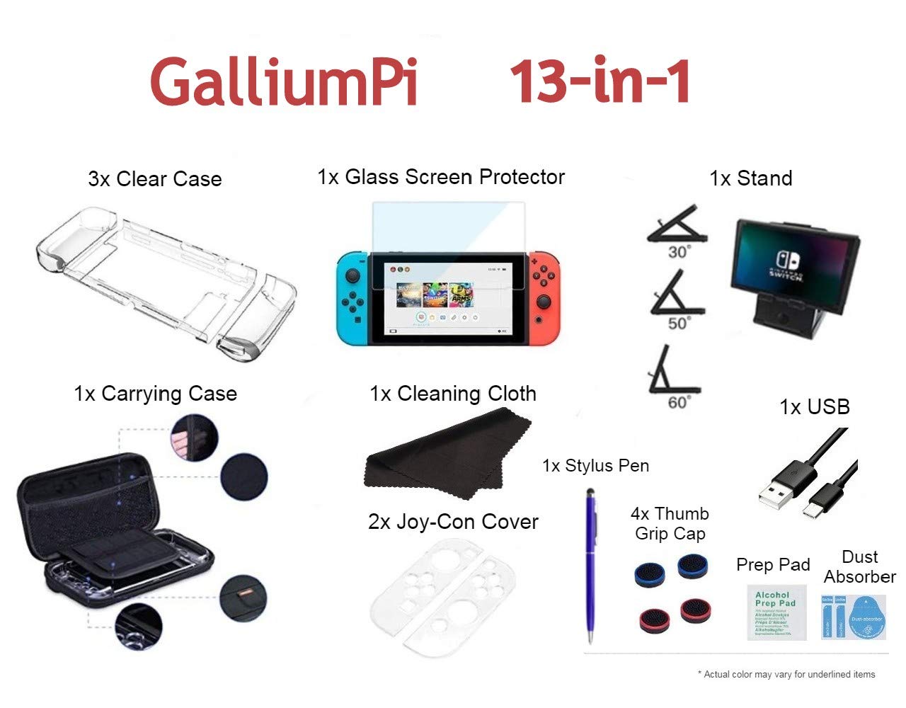 GALLIUMPI Newest Nintendo Mario Kart Live: Home Circuit - Mario Set Edition - RED - Family Holiday Gaming for Nintendo Switch or Switch Lite 13-in-1 Accessories Bundle for Nintendo Switch
