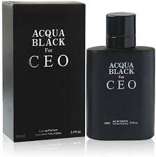 NovoGlow Acqua Black for Ceo Perfume for Men, EDP-3.4 oz, with a Pouch Included, Perfect Gift