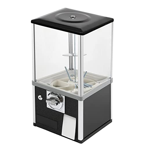 Commercial Vending Machine, Candy Gumball Vending Machine Gumball Bank Candy Vending Machine Prize Machine for 1.18-2.17in Toys/Candies, 11.42 * 10.24 * 20.87 in (Black)