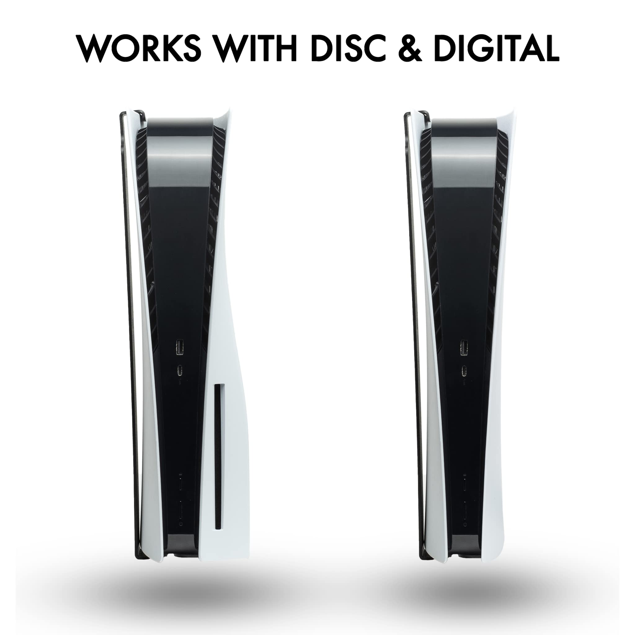 Glistco Steel - Wall Mount Compatible with PS5/PS5 Pro (Disc & Digital)