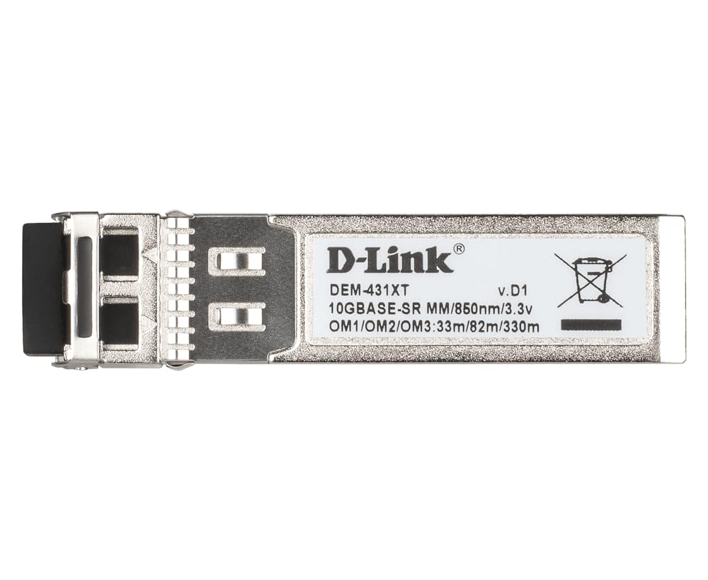 D-Link 10 Gigabit Ethernet Optical Transceiver Multimode 10GBASE-SR SFP+ Module (DEM-431XT)