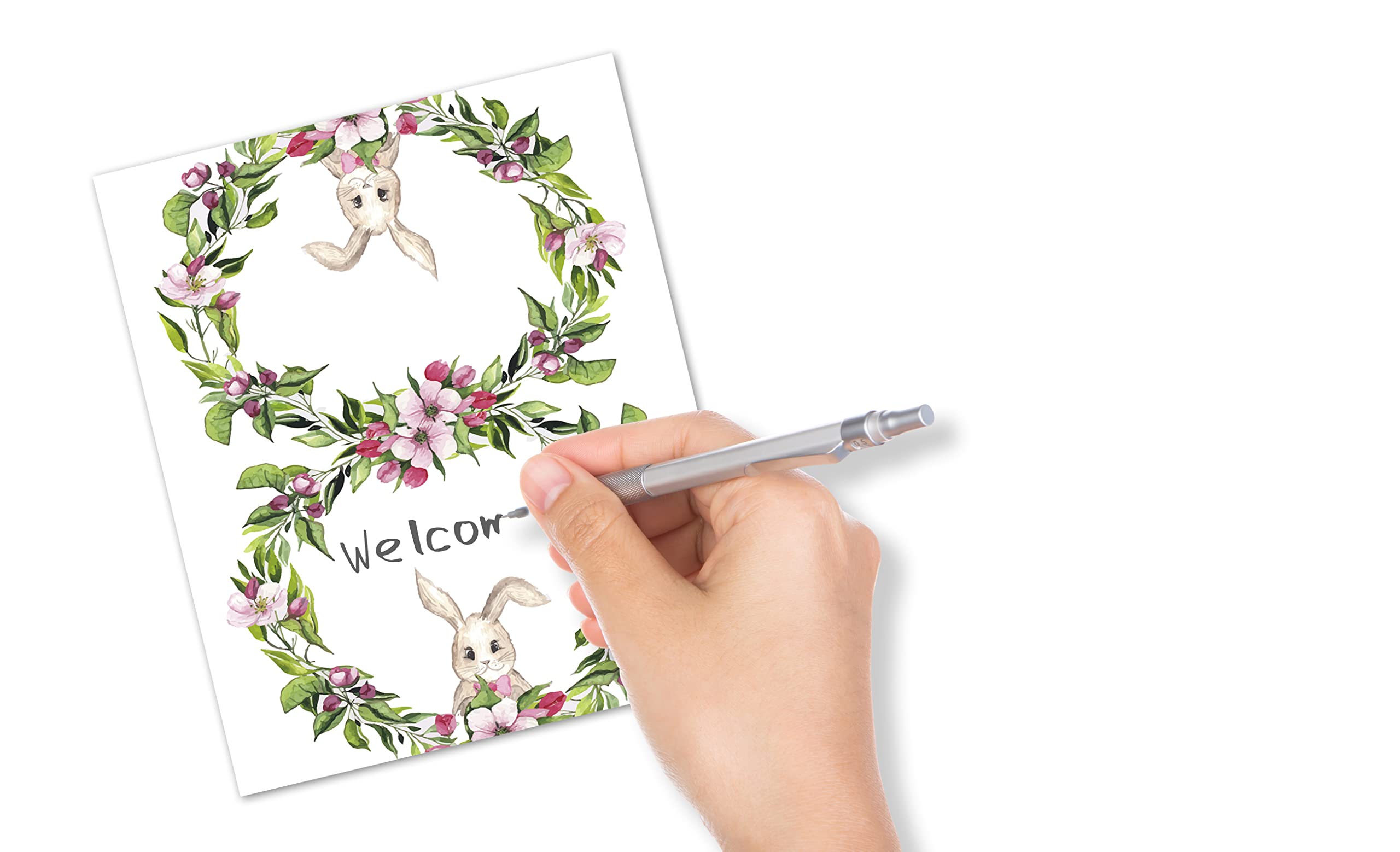 Table Place Card, Easter Tent Style Cards, Pack of 25 Half-Fold Reception Place Card, Cute Easter Egg Bunny, Easter Table Decor for Spring Wedding, Baby Shower, Dinner Party(F21)