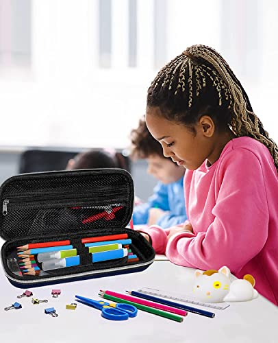 GANNEPIE 3D Decompression Stereo Cartoon Cute Pencil Case Holder EVA Carrying Pen Bag Pouch Simple Stationery for Adults Kids Purple Bear