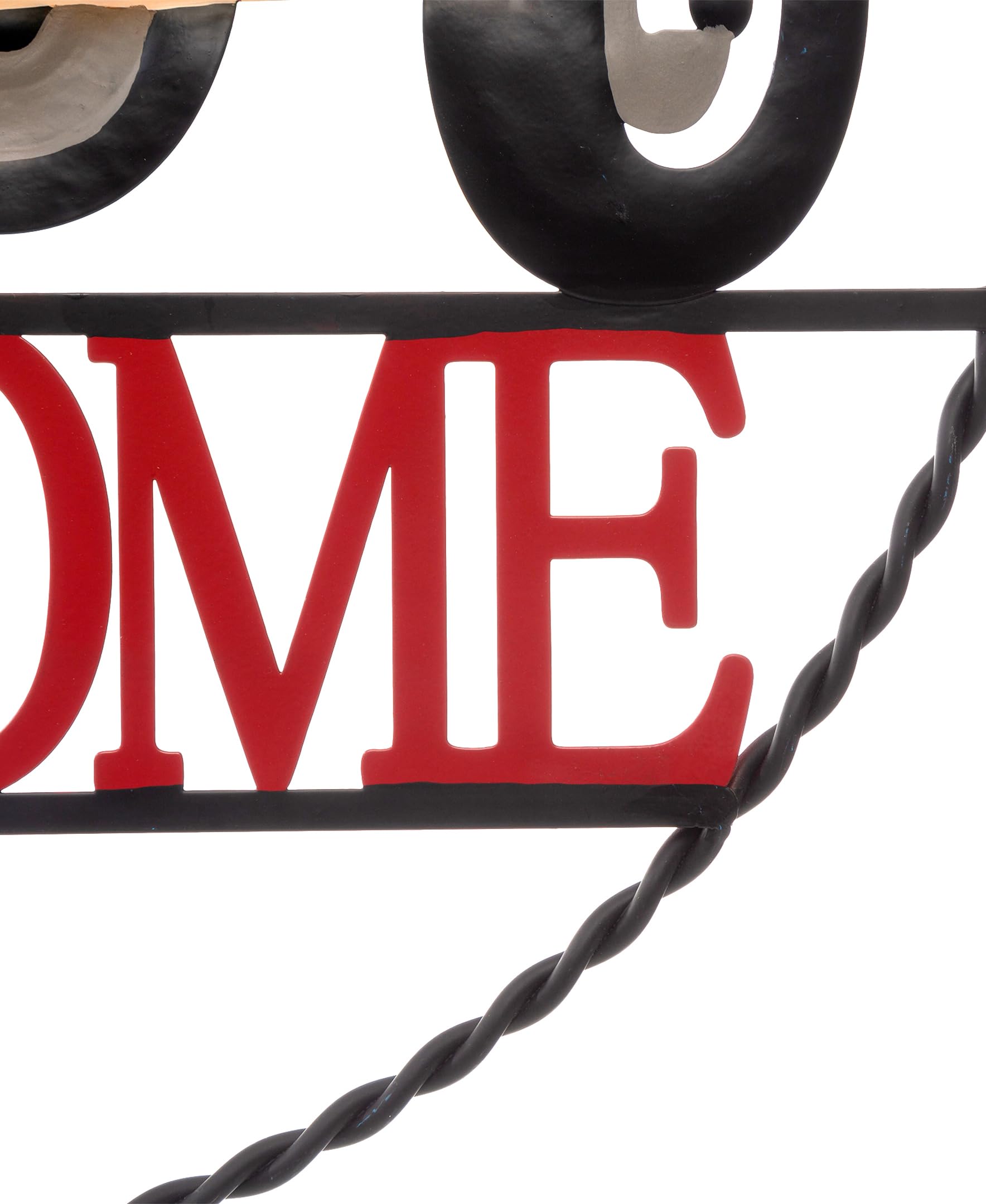 Glitzhome 23.75" L Welcome Metal Rustic Red Truck Wall Decor, Welcome Hanging Sign Decoration for Home Outdoor Indoor