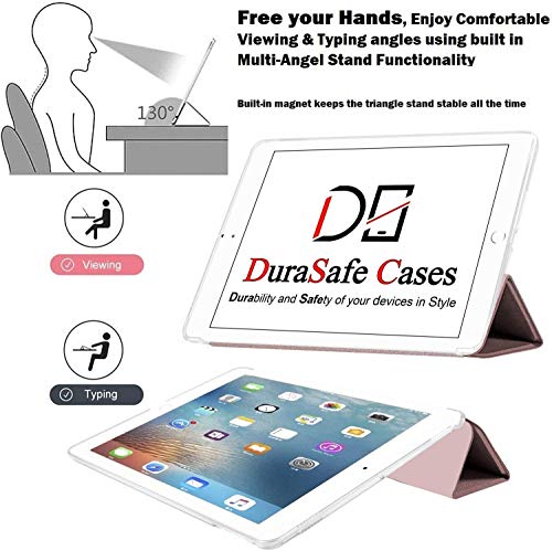 iPad Mini 5 7.9 Inch 2019 [ Mini 5th Gen ] A2133 A2124 A2126 A2125 Smart Trifold Lightweight Soft Silicone Transparent Front & Back Cover - Copper Golden