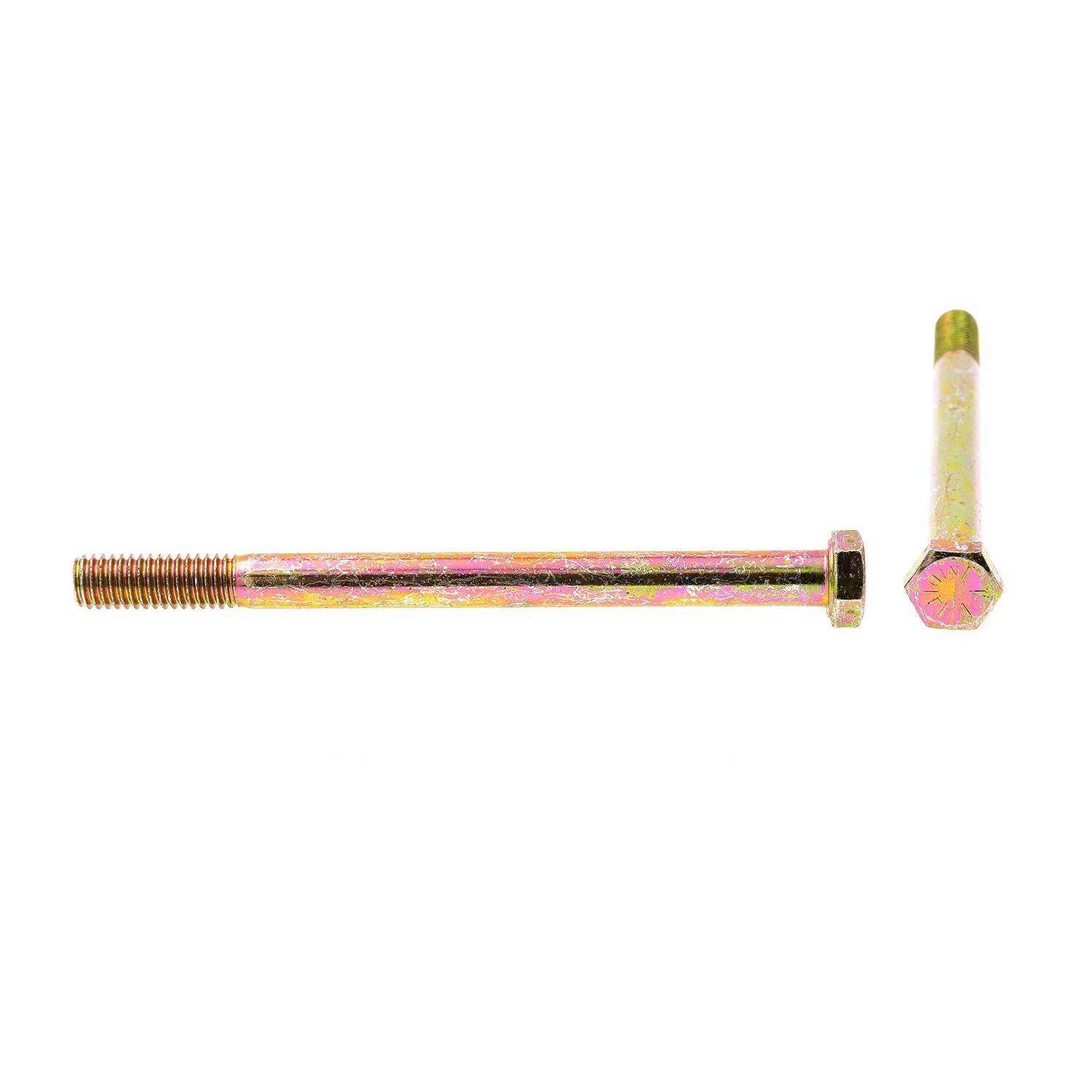 Prime-Line 9105409 Hex Head Cap Screws, Grade 8, 3/8 In.-16 X 5 In., Grade 8 Yellow Zinc (10 Pack)