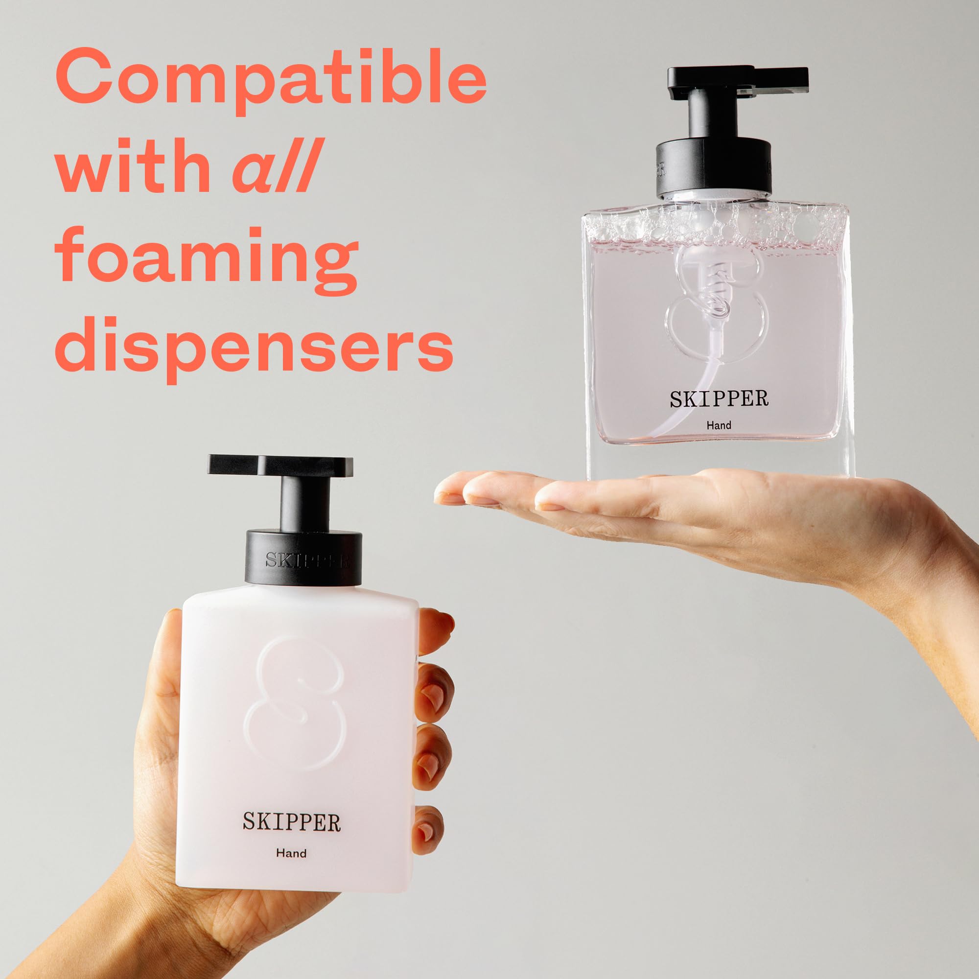 Tirtyl Skipper Foaming Hand Soap Tablet Refills - 12 Pack - 96 fl oz total (12x 8 fl oz) - Rebranded - Compostable Packaging - Vanilla, Coconut & Chai
