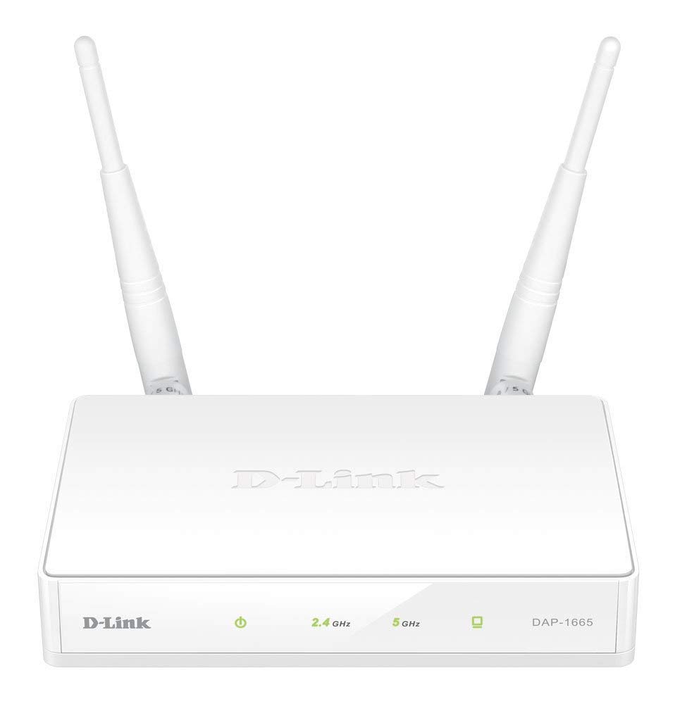 D-Link Access Point AC1200 Dual Band Wireless Internet to Existing Network 1 Gigabit Ethernet LAN Port Repeater Bridge Mode WiFi AC AP(DAP-1665)