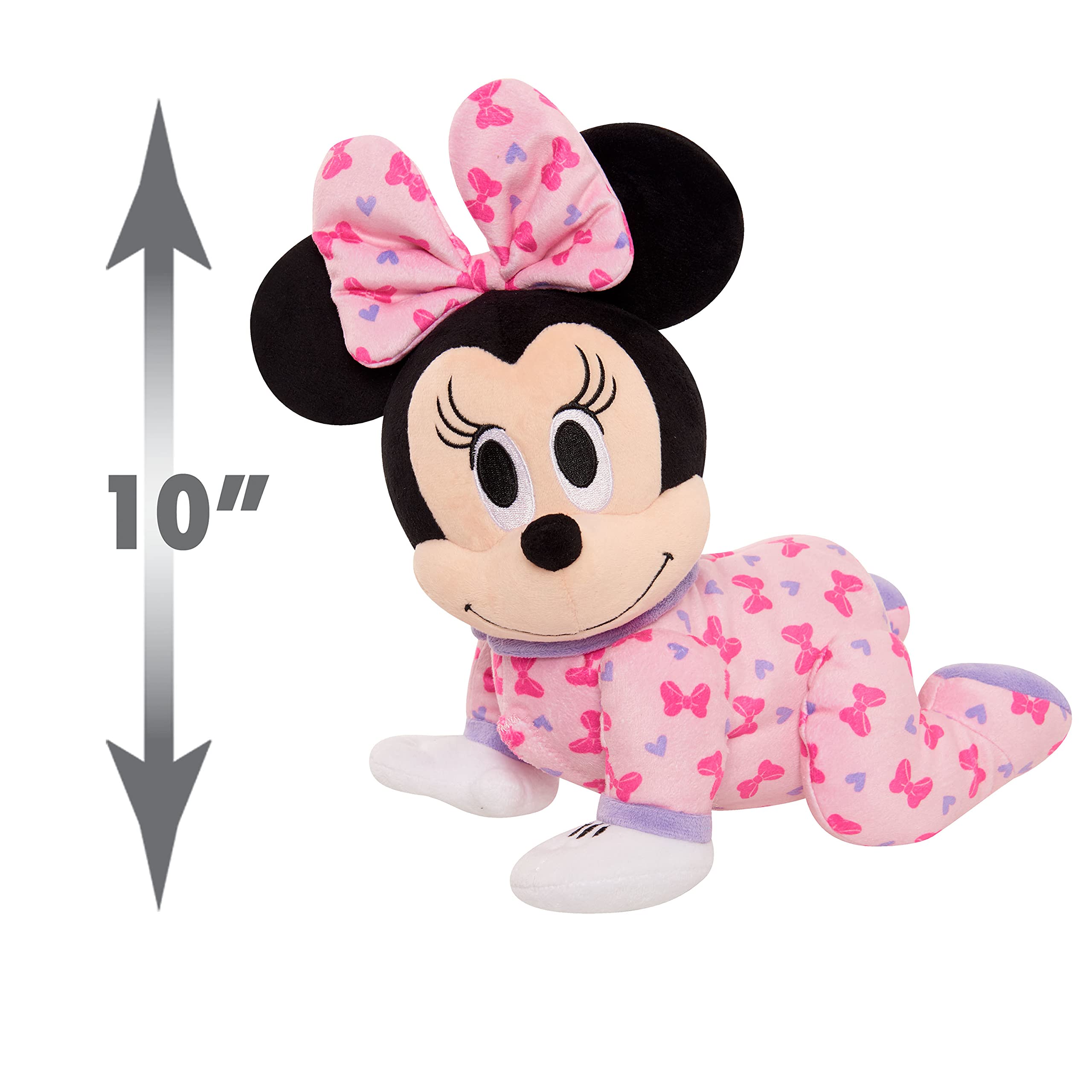 Disney Baby Musical Crawling Pals Plush, Minnie, Officially Licensed Kids Toys for Ages 09 Month by Just Play