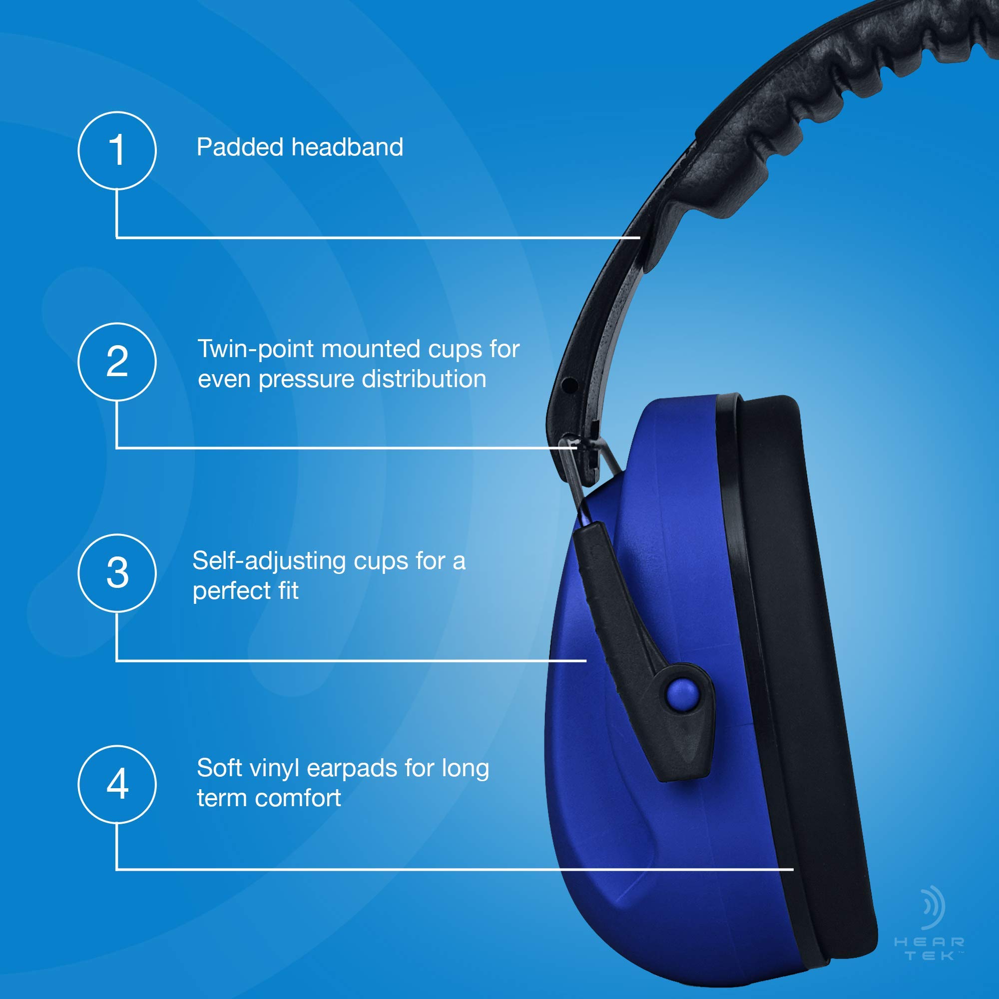 HEARTEK Noise Cancelling Headphones Kids Adult Earmuffs Shooting Ear Protection