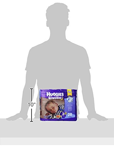 HUGGIES OverNites Diapers, Size 3, 28 ct., JUMBO PACK Overnight Diapers (Packaging May Vary)