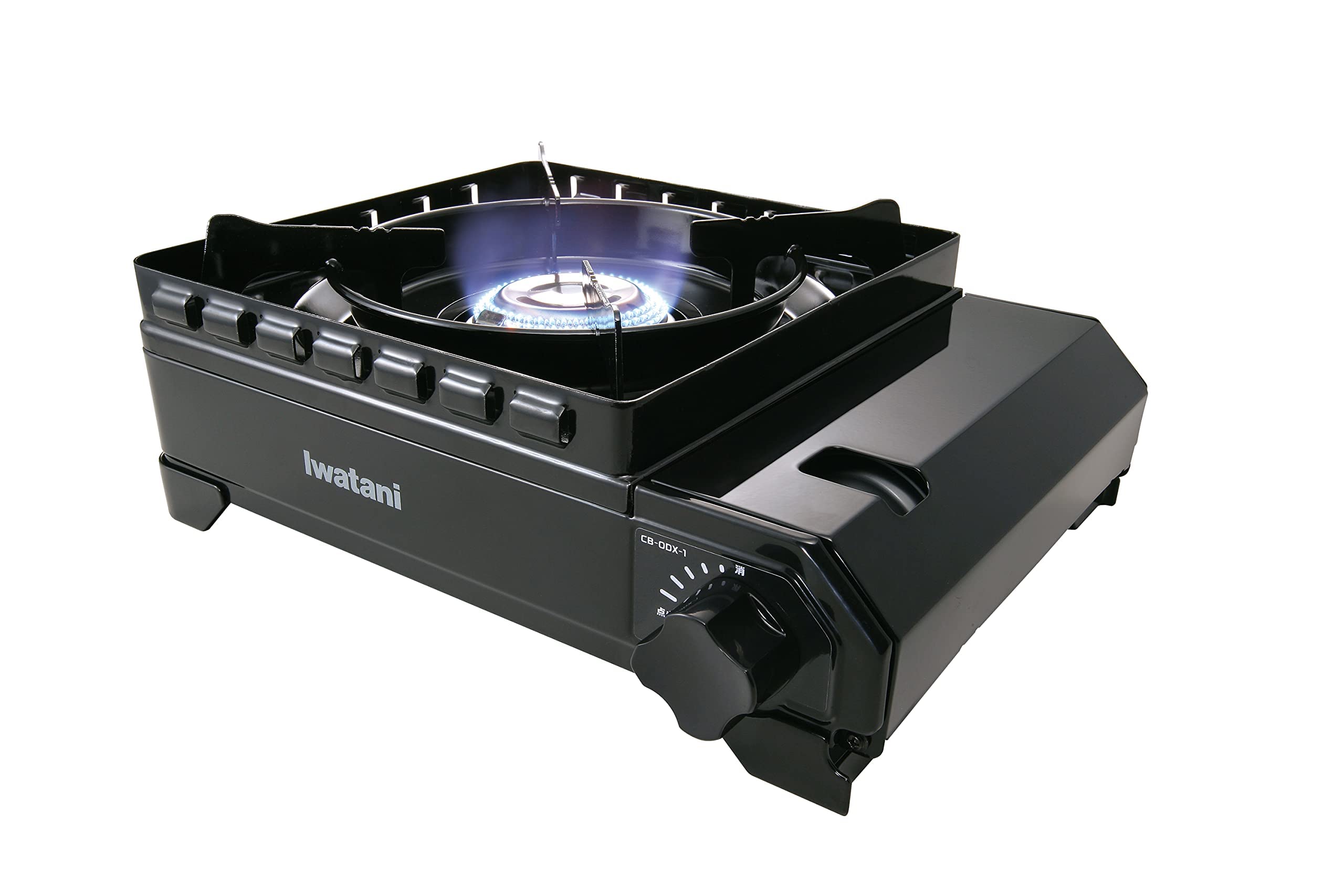 Iwatani CB-ODX-1-BK Cassette Fu Cassette Stove, Tough Maru, Black