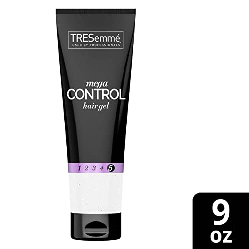 TRESemme Hair Gel, Mega Sculpting Hold for Edge Control, Frizz Control and Curly Hair with Coconut Oil, 9 Ounce (Pack of 4)