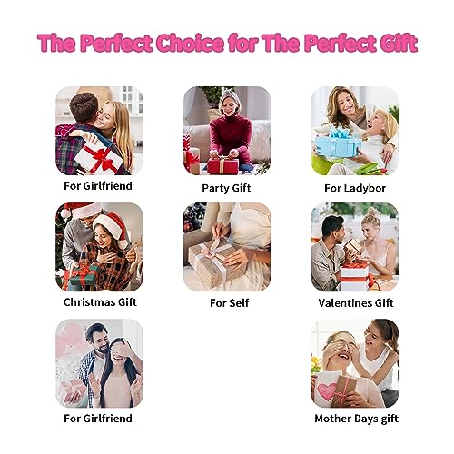 cnskoe Pink Earrings for Women Dangling Barbie Earings Dangle Heart Rectangle Dangle Tassel Lightweight Statement Jewelry （6 Pairs）
