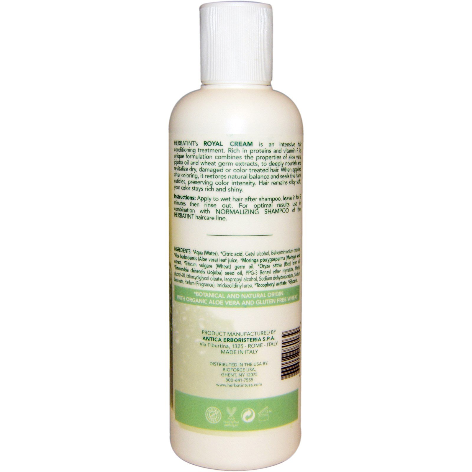 Herbatint Normalizing Shampoo and Royal Cream Conditioner Bundle With Aloe Vera, 8.79 fl oz each