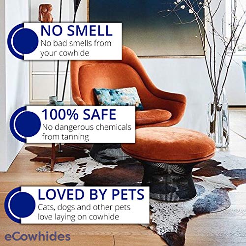 Hereford Cowhide Rug Cow Hide Skin Leather Area Rug: XL