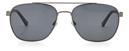 Fossil Men's Male Sunglasses Style FOS 3111/G/S Pilot, Dark Ruthenium/Polarized Gray, 57mm, 18mm