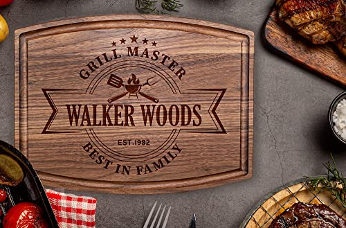 Tayfus Personalized Cutting Boards for Men - Customized Wood Meat Boards for Grill Masters - Unique Custom Gift Ideas for Father's Day, Christmas, Birthday, Anniversary for Men, Dad, Grandpa and Him