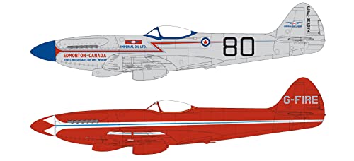 Airfix Model Set - A05139 Supermarine Spitfire MKXIV Civilian Schemes Model Building Kit - Plastic Model Plane Kits for Adults & Children 8+, Set includes Sprues & Decals - 1:48 Scale Model