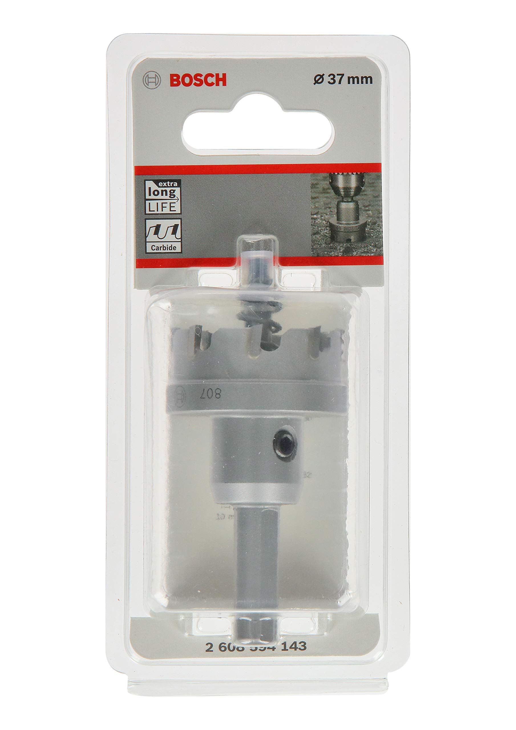 Bosch Professional 2608594130 Tungsten Carbide Hole Saw Precision for Sheet Metal (Stainless Steel, Ø 19 mm, Drill Accessories)