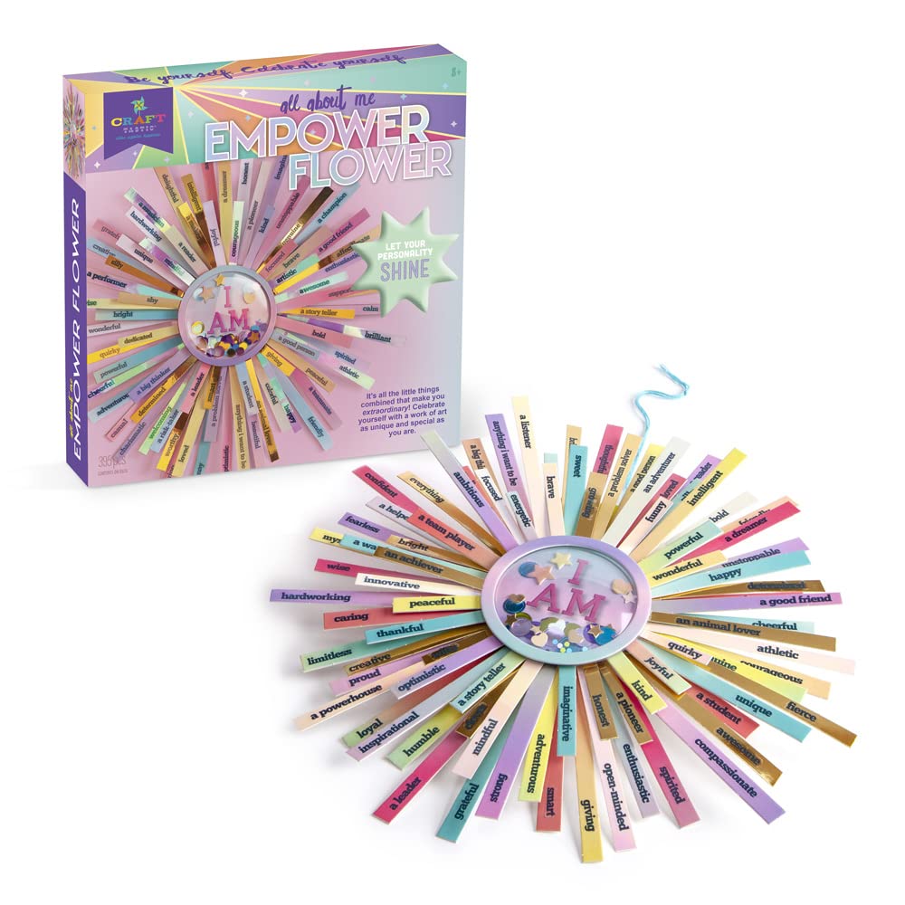 Craft-tastic – Empower Flower – DIY Arts & Crafts Kit – Creative & Fun Project to Encourage Self-Expression, Build Self-Esteem & Create Confidence in Kids, Tween & Teens