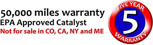 Evan Fischer Catalytic Converter 46-State Legal Compatible with 1999-2005 Hyundai Sonata, 2001-2004 Santa Fe, Fits 2001-2006 Kia Optima Front