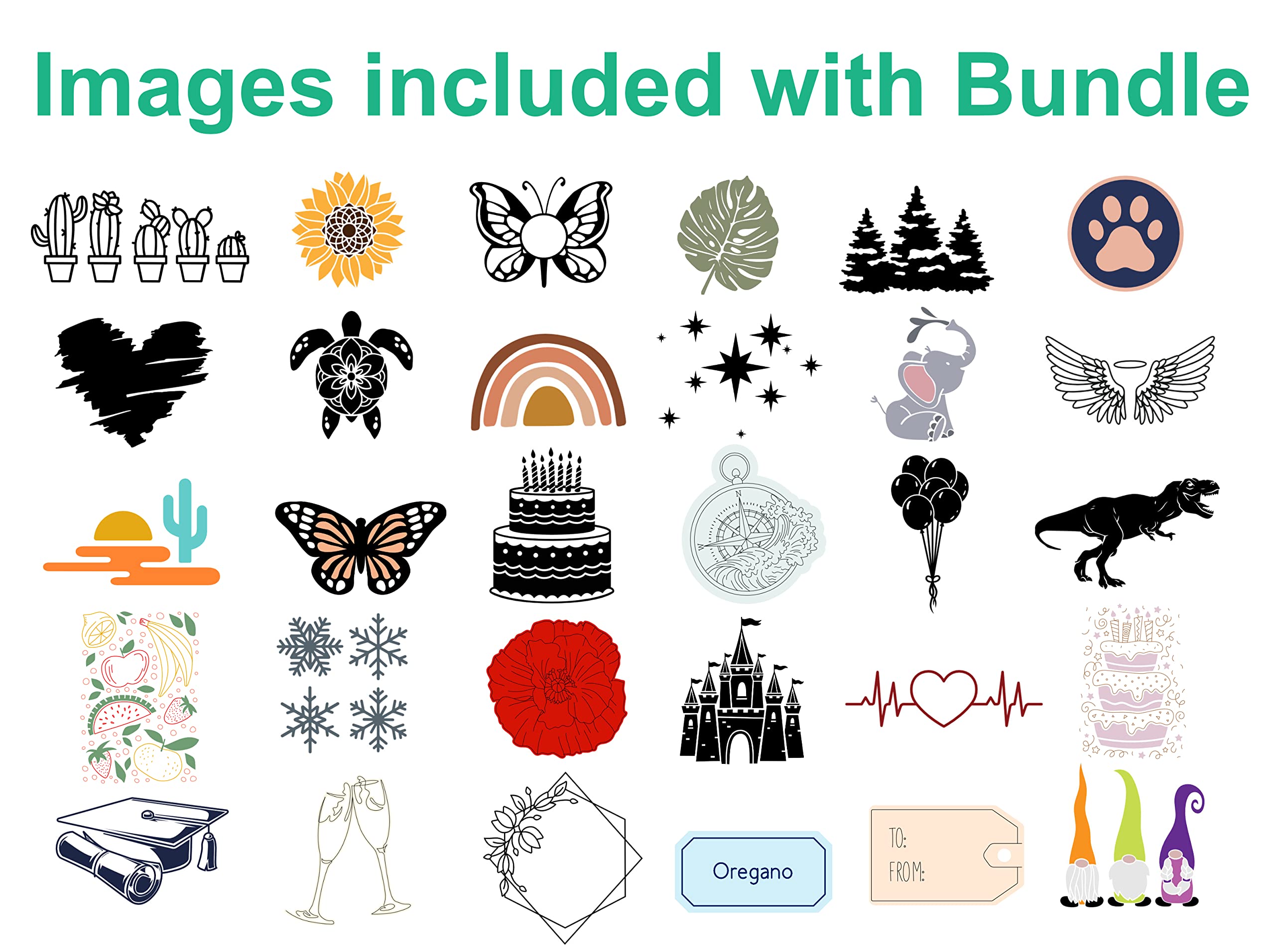 Cricut Joy Machine & Digital Content Library Bundle - Includes 30 images in Design Space App - Portable DIY Smart Machine for creating customized cards, crafts, & labels