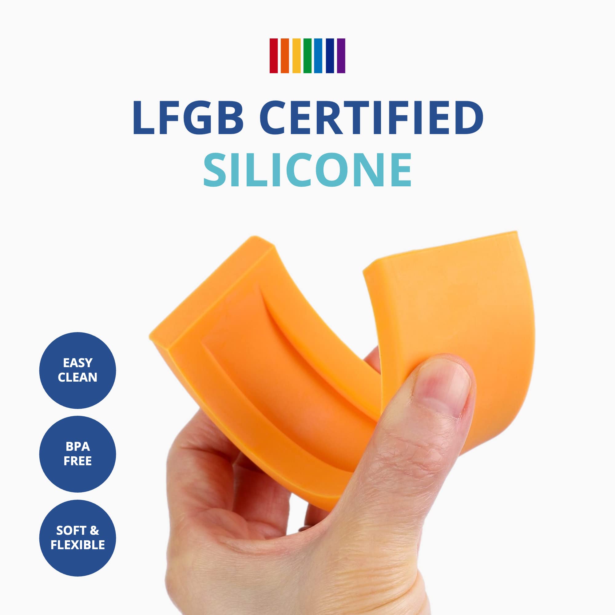 BLUE GINKGO Silicone Rainbow Stacker - Montessori Rainbow Nesting Puzzle | Kids and Toddler Stacking Toy | Stacking Rainbow Puzzle, Sensory Rainbow Toys - 6 Layers (Matte
