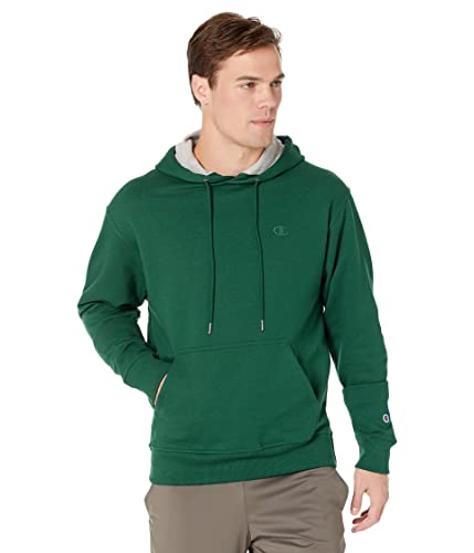 Champion Men's Powerblend Fleece Hoodie, C Logo Retired Colors, Forest Peak Green C Logo, X-Large