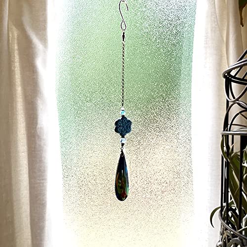 Boho Sun Catcher, (76mm Vitrail Drop) Crystal Hanging for Windows, Home Decor, Garden, Mother's Day, Windows, Gift (Length: 11.25 inches) | 2 Dirty Birds Boutique