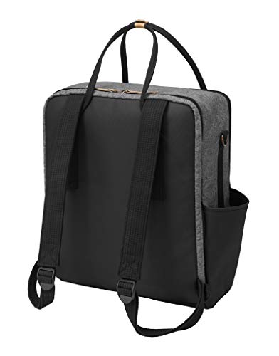 Petunia Pickle Bottom InterMix Backpack | Diaper Bag Backpack| Baby Bottle Bag for Parents | Stylish Baby Bag Organizer| Sophisticated and Spacious Backpack for On the Go Moms | Graphite/Black