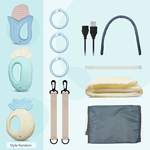 Fandiar Diaper Bag with Changing Station, Diaper Bags for Baby Girl Boy Multi-Function Travel Portable Bassinet Backpack Mommy Bag, Large Capacity, Water Resistant and Stylish