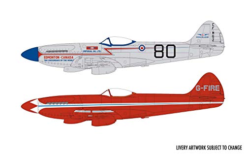 Airfix Model Set - A05139 Supermarine Spitfire MKXIV Civilian Schemes Model Building Kit - Plastic Model Plane Kits for Adults & Children 8+, Set includes Sprues & Decals - 1:48 Scale Model