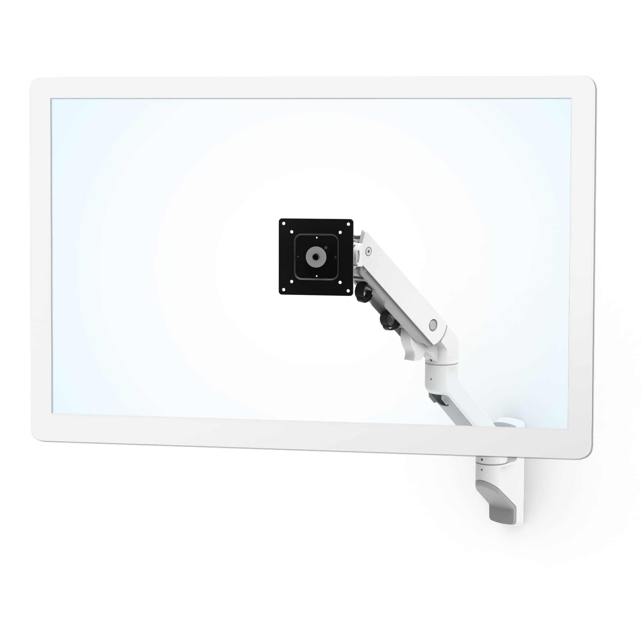 Ergotron – HX Single Ultrawide Monitor Arm, VESA Wall Mount – for Monitors Up to 49 Inches, 20 to 42 lbs, Less Than 8 Inch Display Depth – Standard Pivot, White