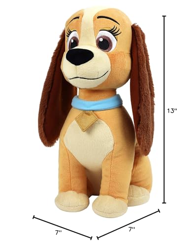 Disney Classics Friends Large 11.6-inch Plush Lady, Officially Licensed Kids Toys for Ages 2 Up by Just Play