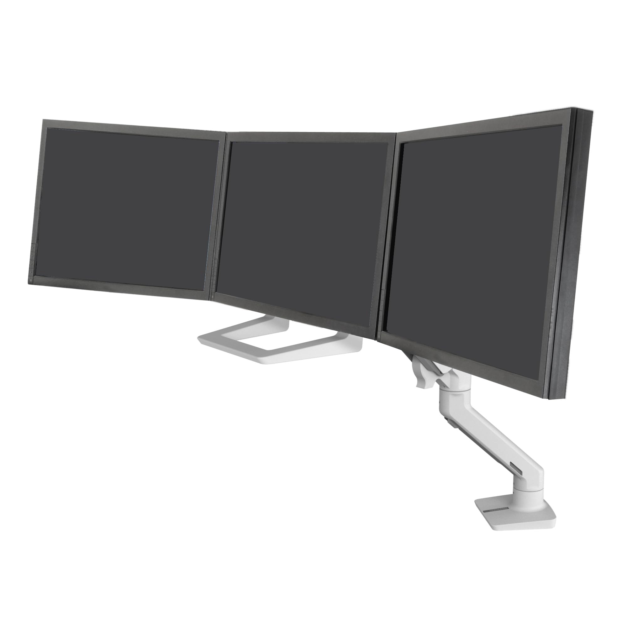 Ergotron – HX Triple Monitor Bow Kit – Add-on for HX Desk and HX Wall Monitor Arms – White