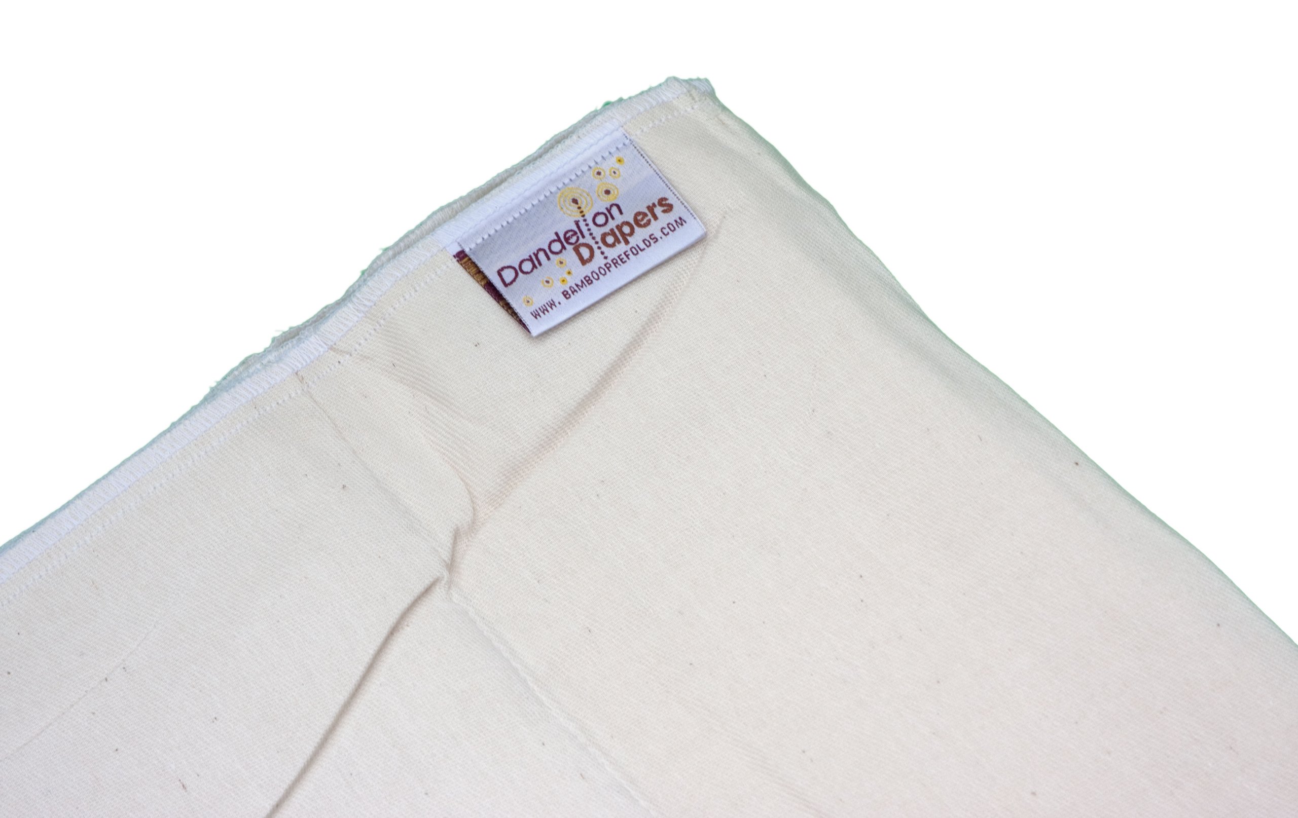 Dandelion Diapers Prefold Cloth Diapers Made from Viscose Bamboo and Cotton Blend Versatile Baby Diaper, 3 Pack - Size 5 Standard Pinless Prefold