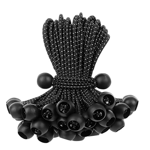 Bungee Balls 12 inch,50 pcs Tarp Bungee with Balls for Canopy, Camping Tarp, Shelter,Cargo,Tent Poles UV Resistant